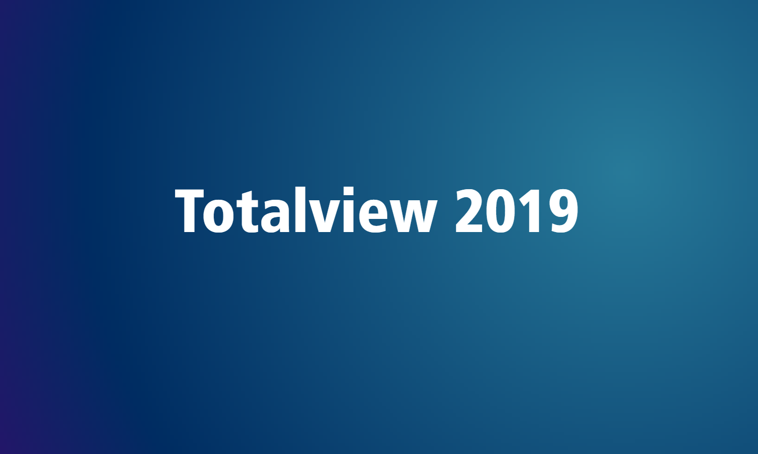 Totalview 2019 is here! - Totalview